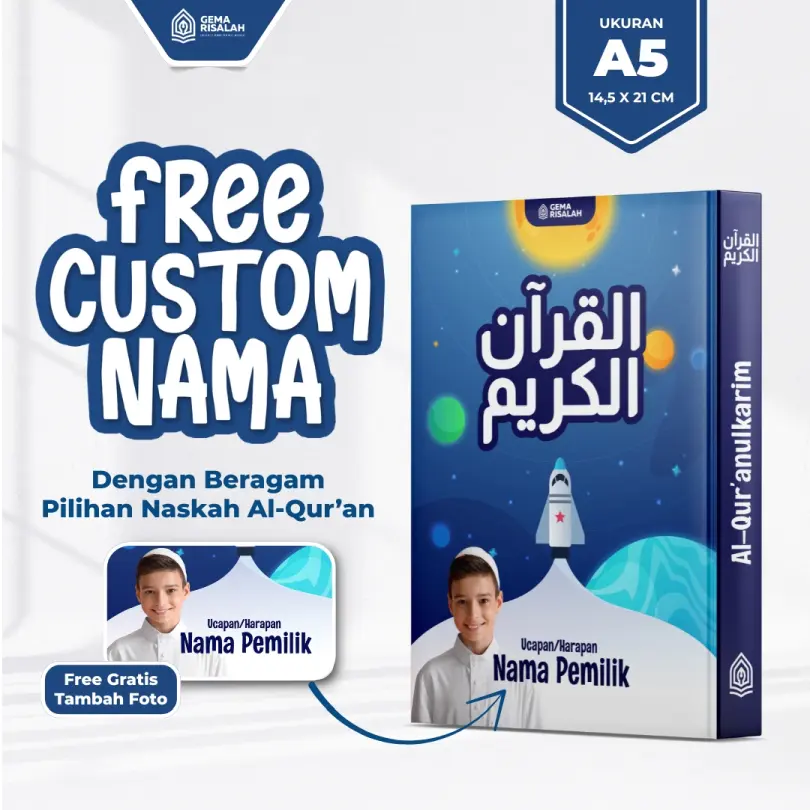 Al Quran Custom Desain Kids Ukuran A5 Terjemahan Perkata Latin Bombay ...